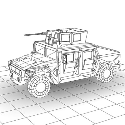 m1114 hmmwv 3d model