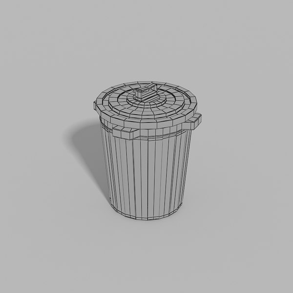 3d model plastic trash cans