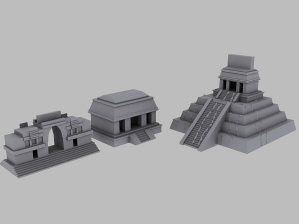 aztecs pyramid 3d max