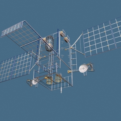 3d space-based sbirs satellite model