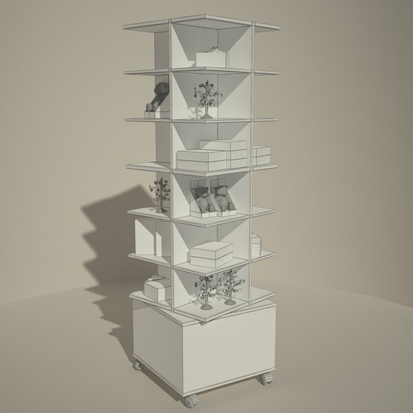 3ds max spinning display shelf