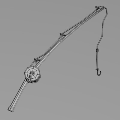 fishing rod 3d blend