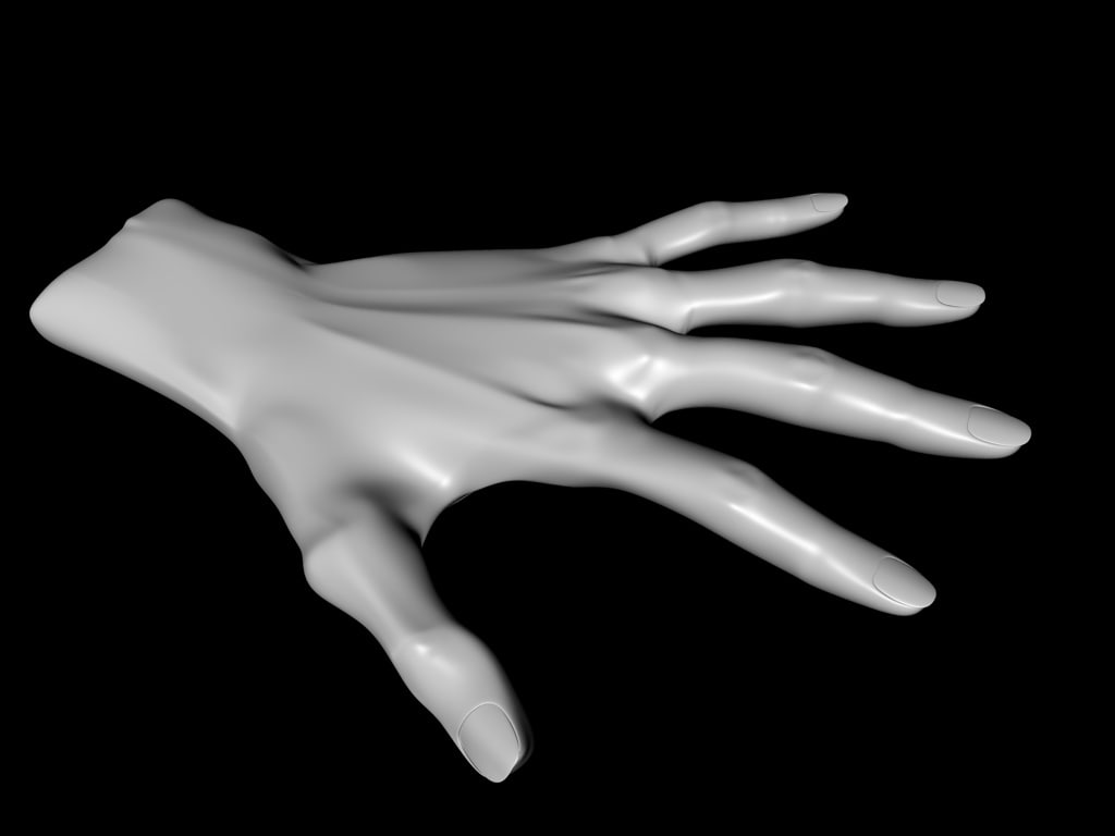 human hand 3d 3ds