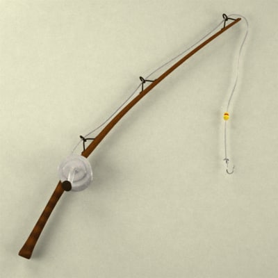 fishing rod 3d blend