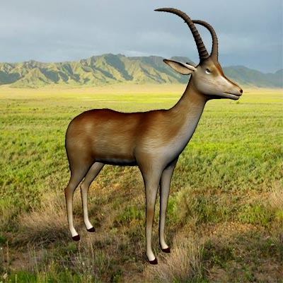 3d blue animals bluebuck