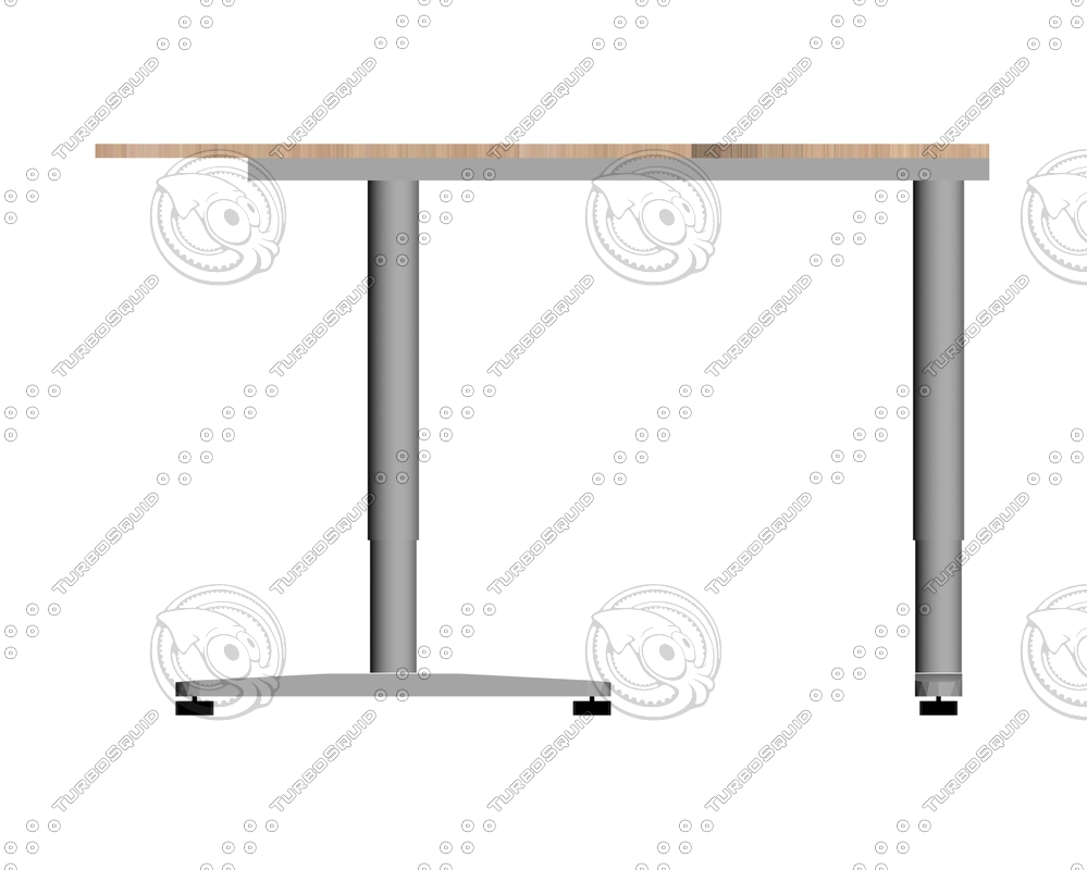 3d ikea galant desk right model