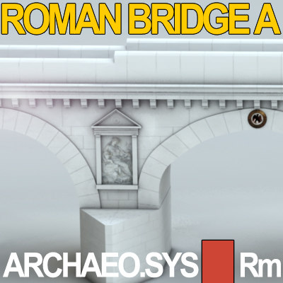 ancient roman bridge imperial obj