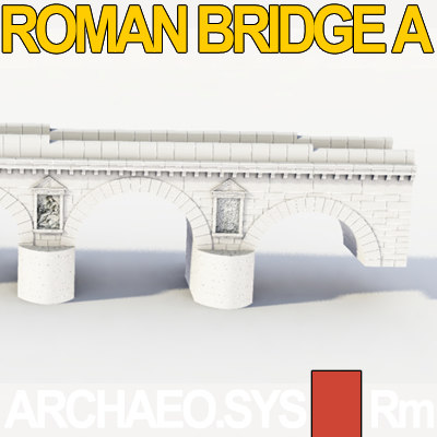 ancient roman bridge imperial obj