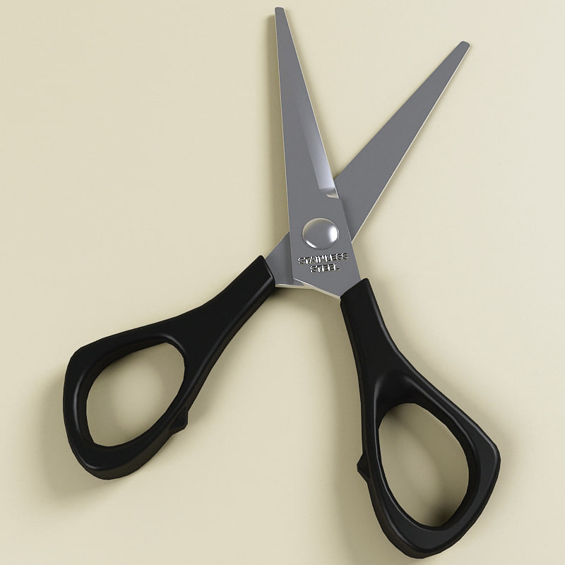 3d scissors modelled function model