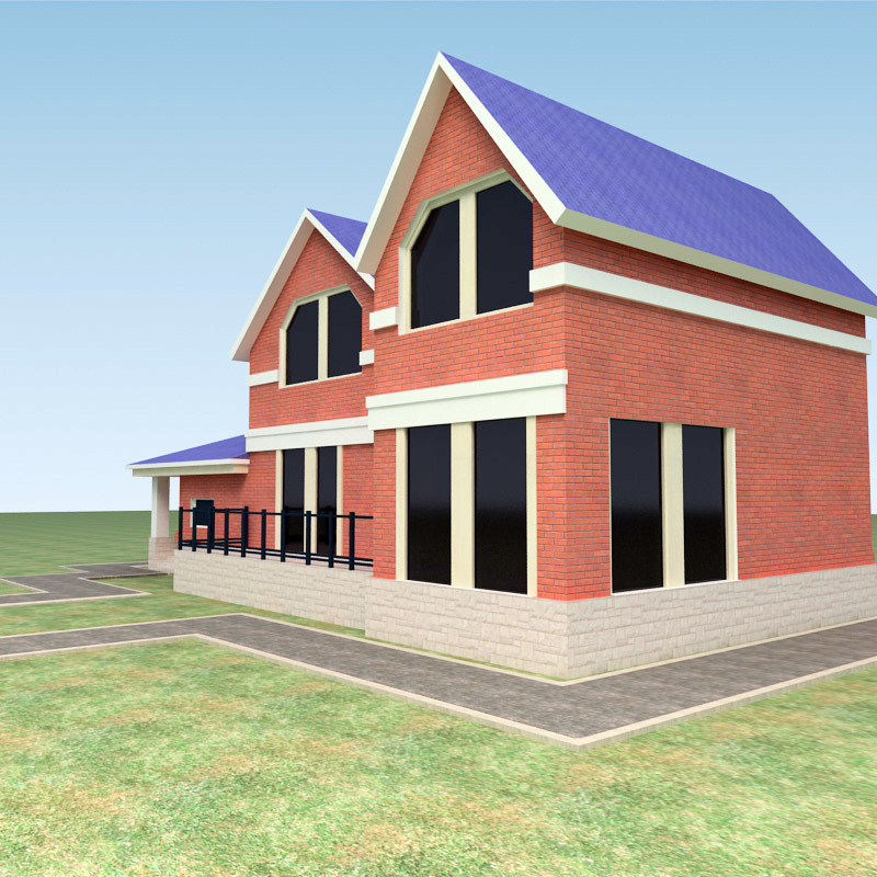 small town house building max