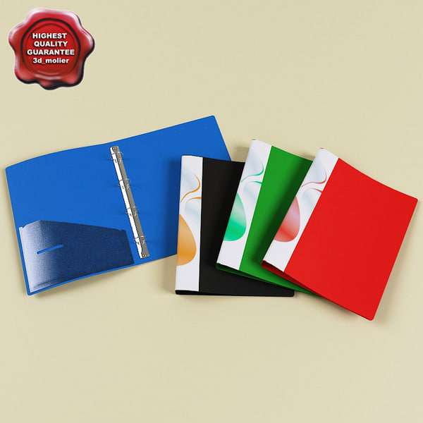 black binder realistic 3d fbx