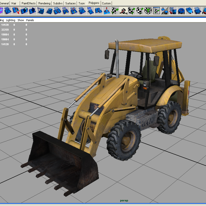 3d model 2cx digger