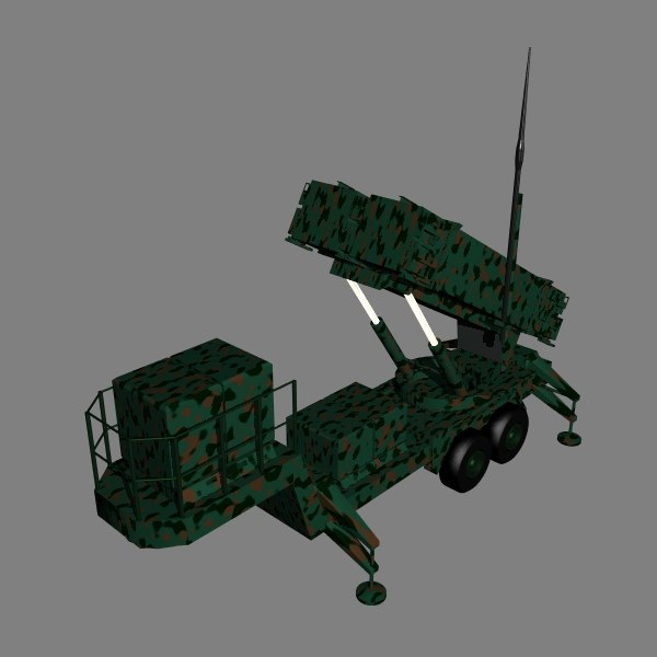 patriot pac-3 missile battery 3d model
