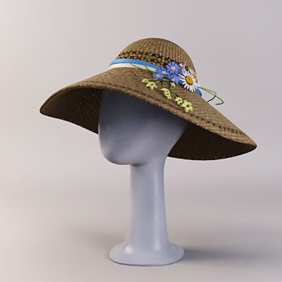 easter bonnet 3d model