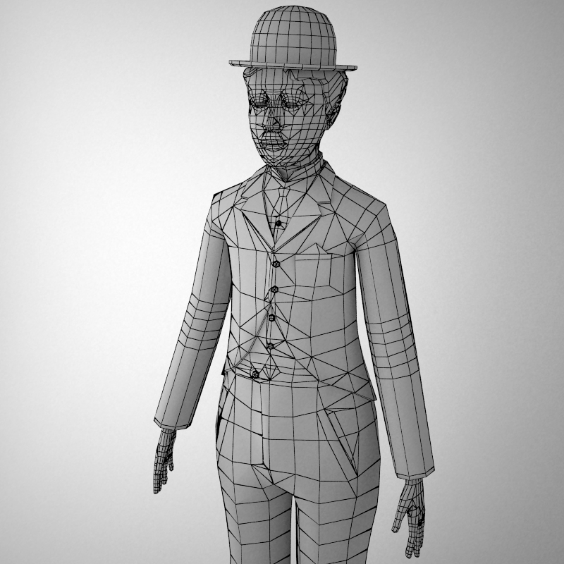 3d model chaplin charlie