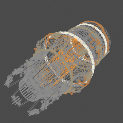 sci fi jet engine 3d model
