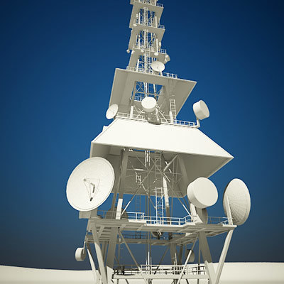 3d radio communication tower model