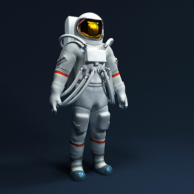 3d model spaceman person human space