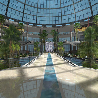 3d atrium hall store