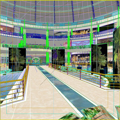 3d atrium hall store