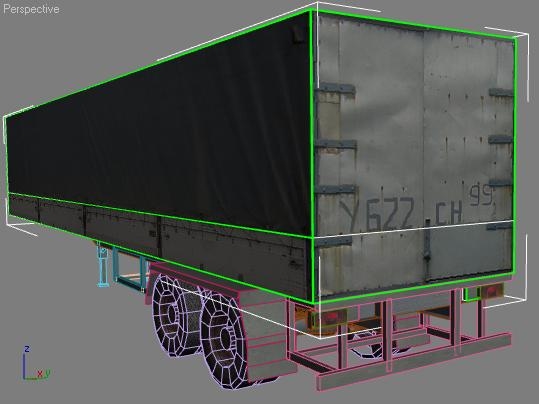 3d lorry trailer model