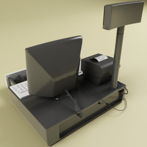 3d cash register model