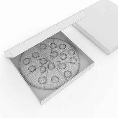 pizza box food 3d model