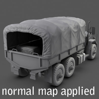 3d model army truck