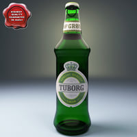 3ds max bottles tuborg black beer