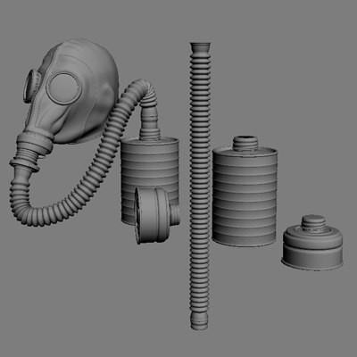 gas mask 3d model