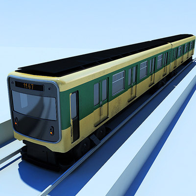 3d model paris metropolitan train subway