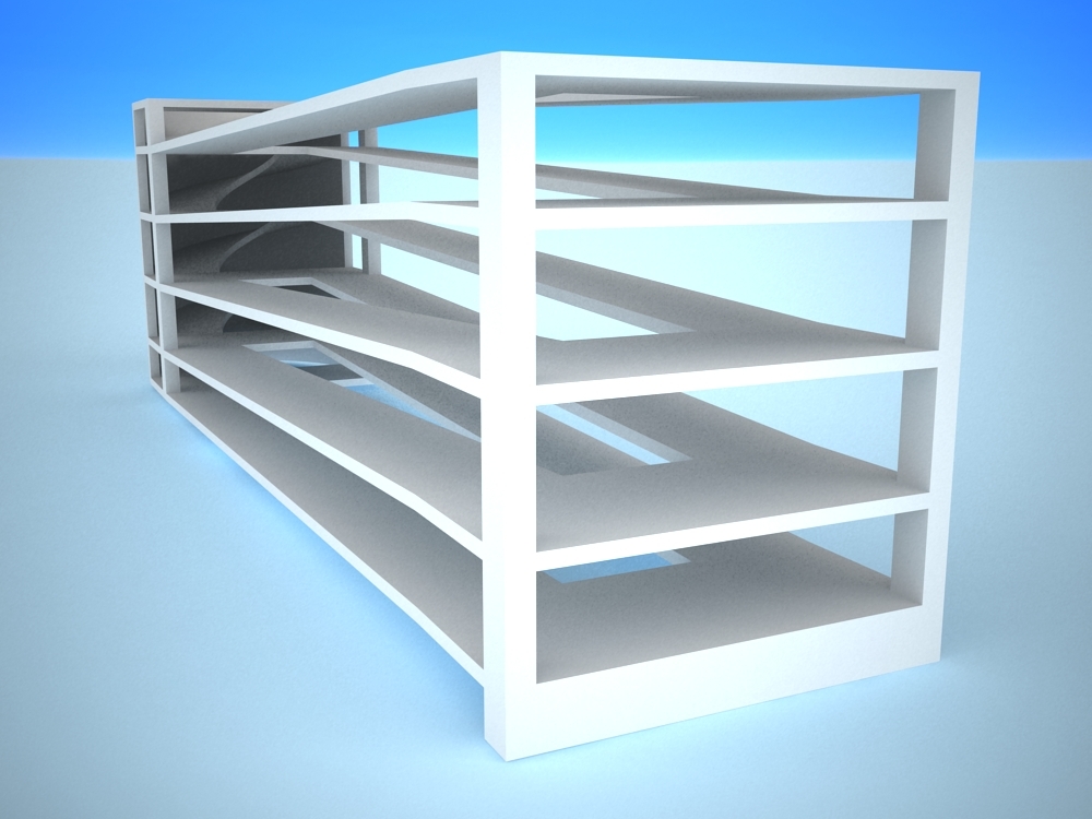 free parking garage 3d model