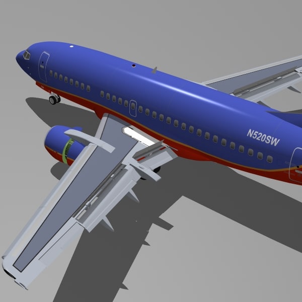 3d model b 737-500