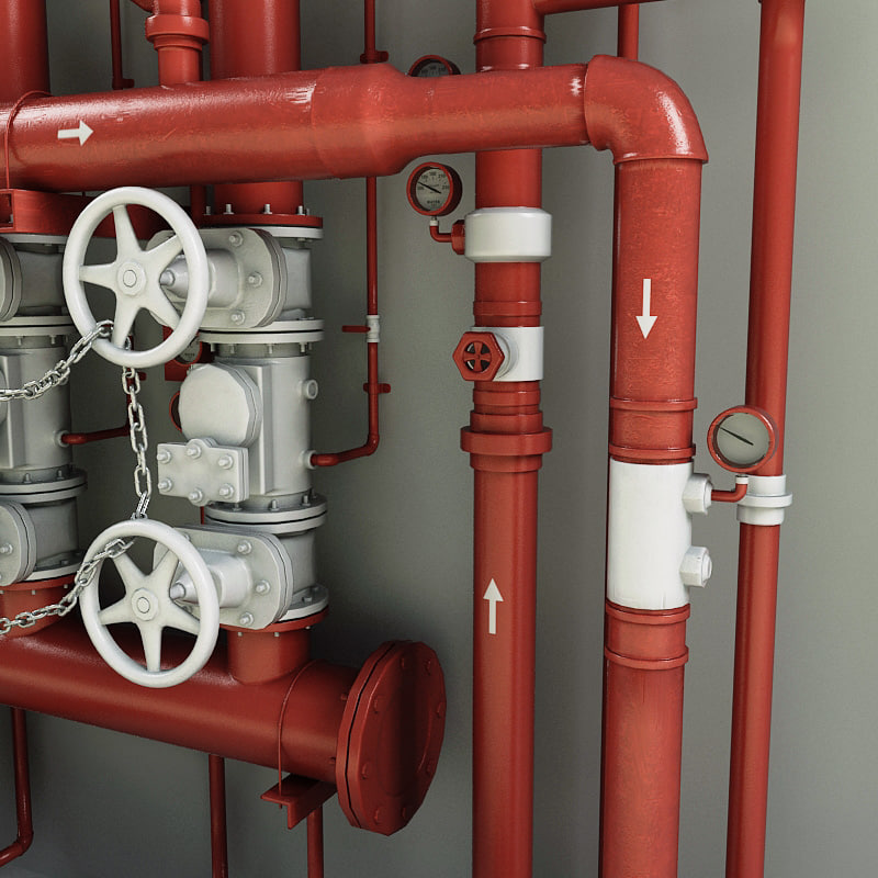 3ds industrial pipes