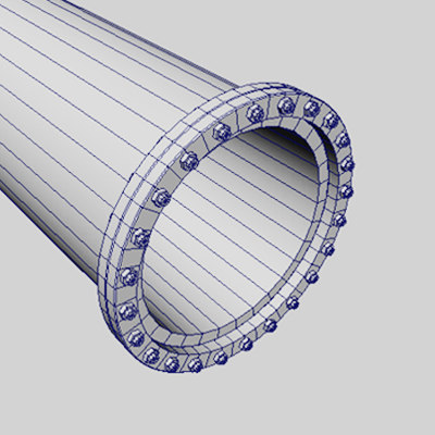 3d pipe section model