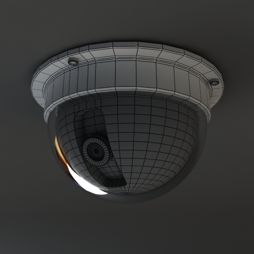 security camera 03 dome 3d model