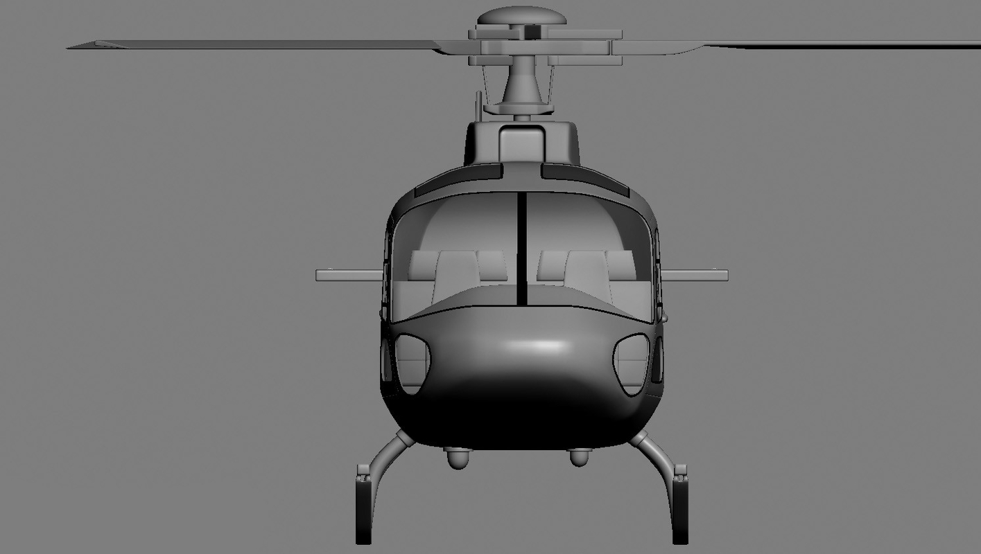eurocopter as350 helicopter 3d x