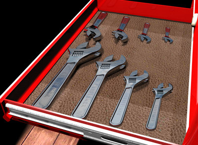 3d model craftsman hand tools rolling