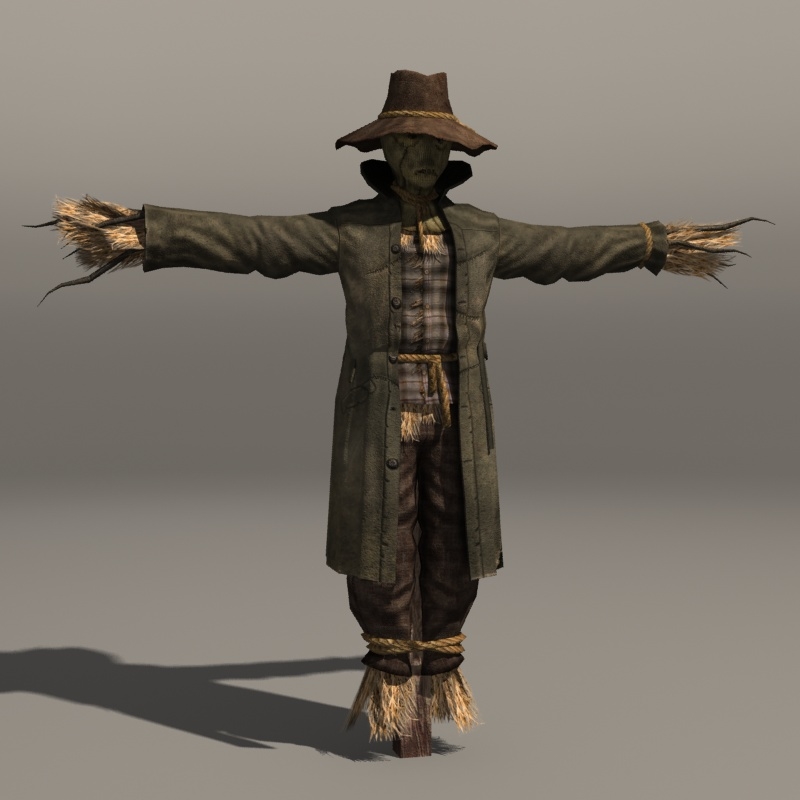 scarecrow crow scare 3d model