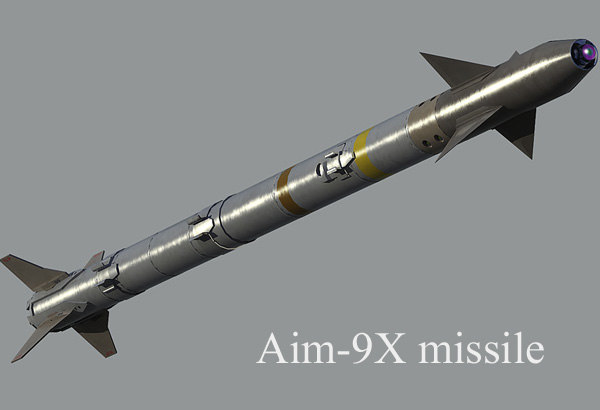 3d aim-9x missile