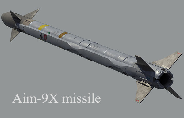 3d aim-9x missile