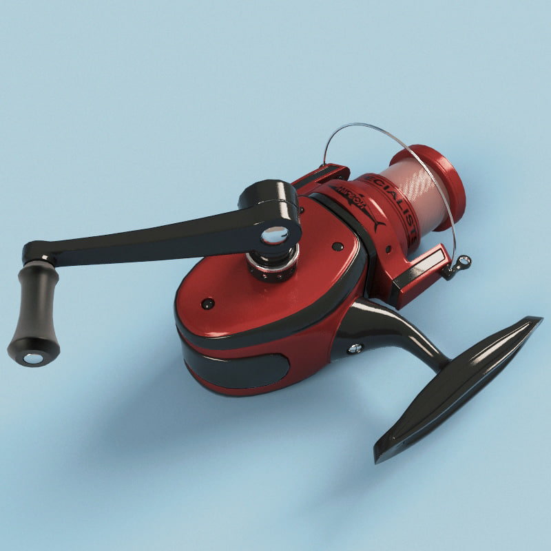 fishing reel 3d max