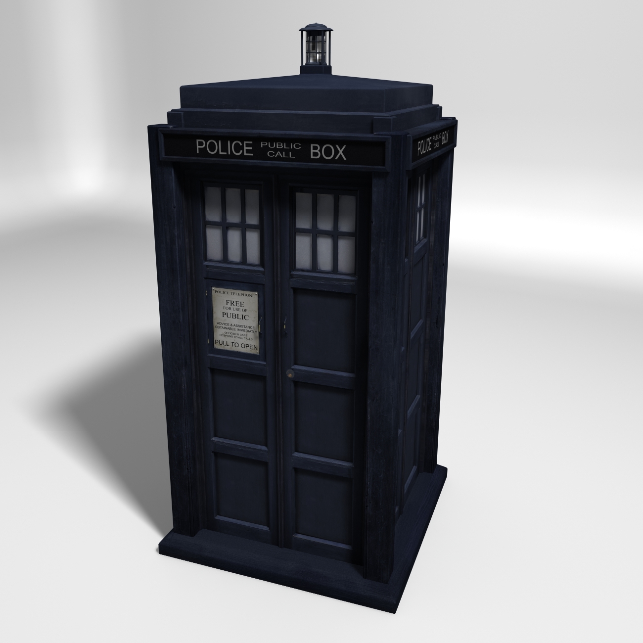 police box doctor tardis 3d model
