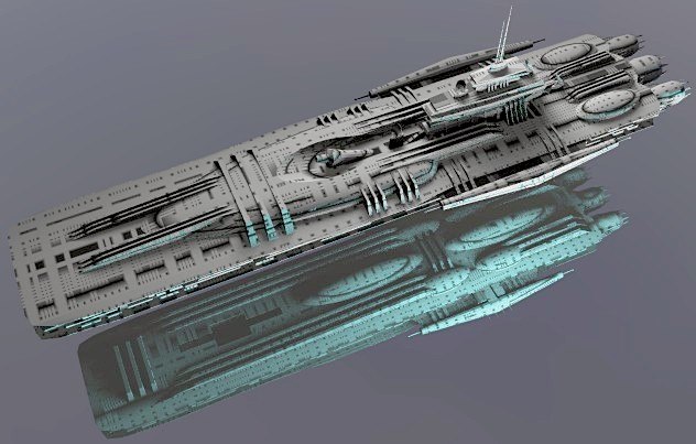 3d model frigate class ship space
