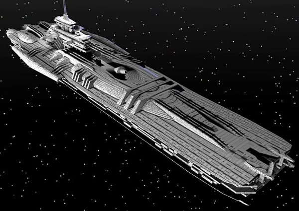 3d model frigate class ship space