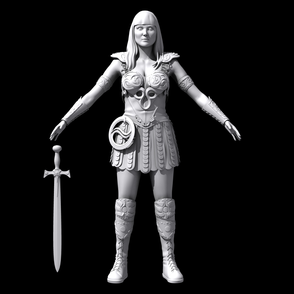 princess warrior xena c4d
