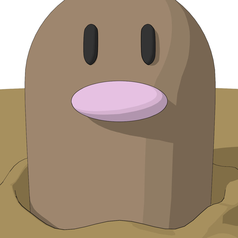 3d pokemon diglett model