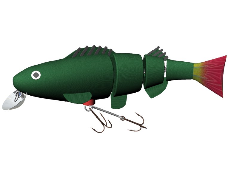 free fishing lure 3d model