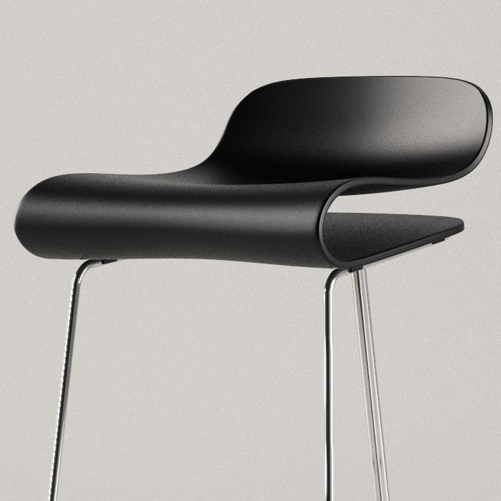 3d model of kristalia bcn sgabello bar stool