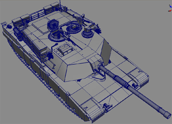 3d model m1a1 abrams battle tank